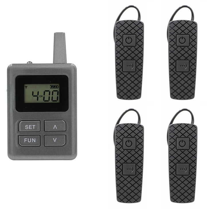 100 Channel E8 Ear Hanging Wireless Tour Guide System , Simultaneous ...